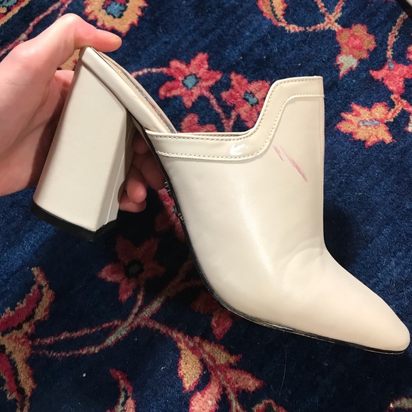 Daisy Street | Shoes | White Platform Mules By Daisy Street Uk 6 Us 8 ...